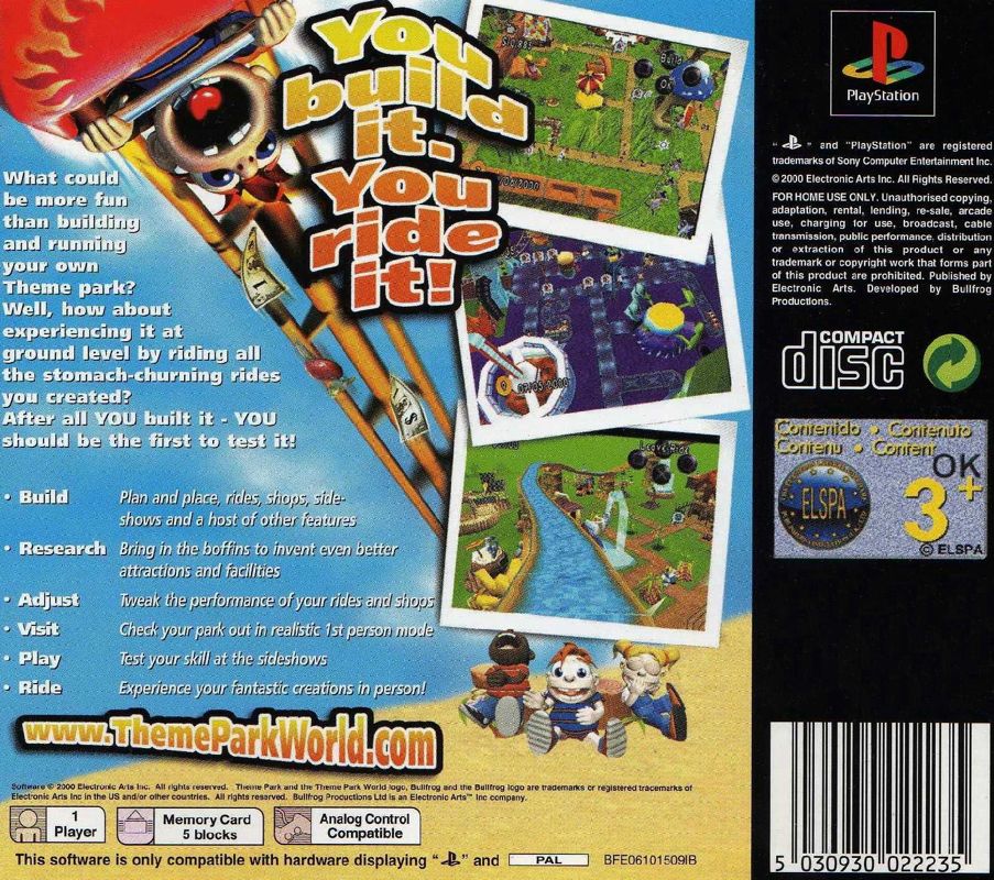 Sim Theme Park cover or packaging material - MobyGames