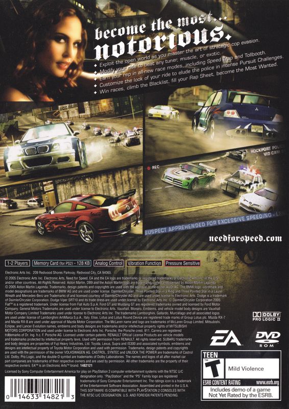 Need for Speed: Most Wanted cover or packaging material - MobyGames