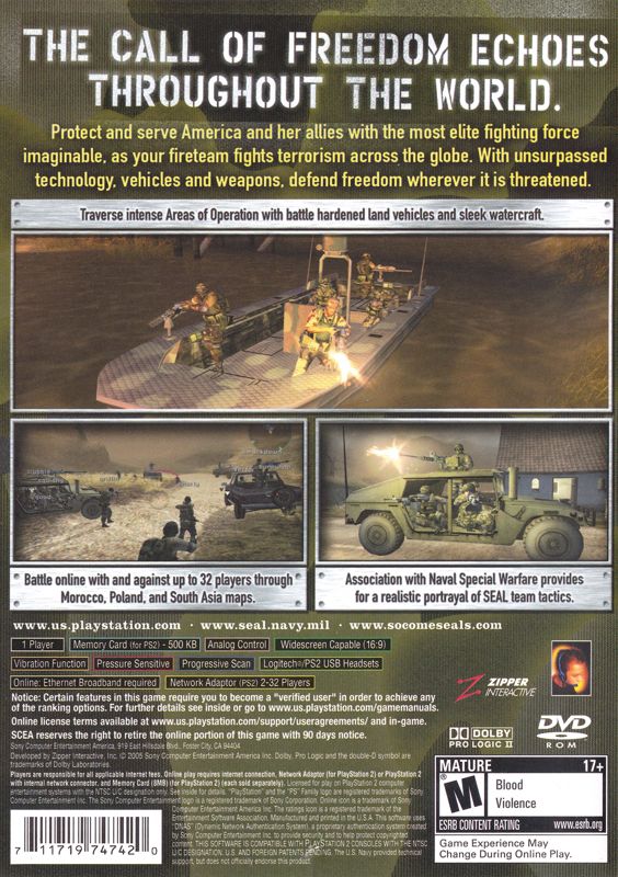 SOCOM 3: U.S. Navy SEALs cover or packaging material - MobyGames