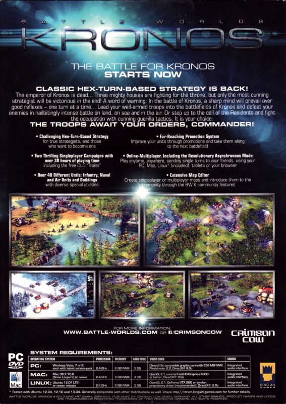 Battle Worlds: Kronos cover or packaging material - MobyGames