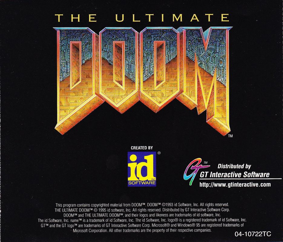 The Ultimate Doom cover or packaging material - MobyGames