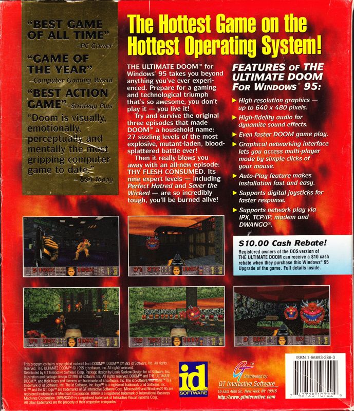 The Ultimate Doom cover or packaging material - MobyGames