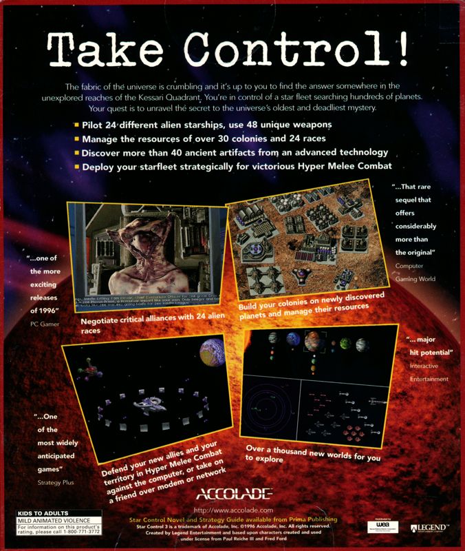 Star Control 3 cover or packaging material - MobyGames