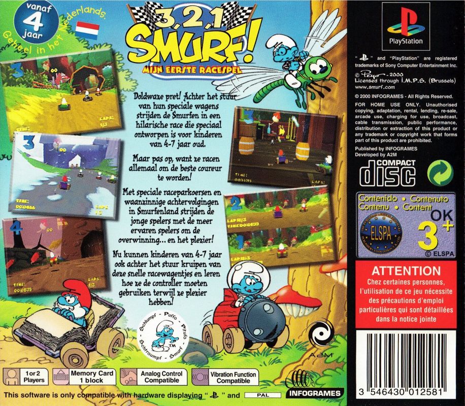 Smurf Racer cover or packaging material - MobyGames