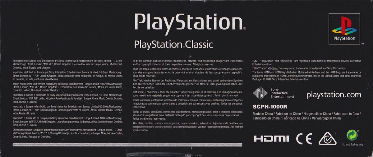 Sony PlayStation Classic cover or packaging material - MobyGames