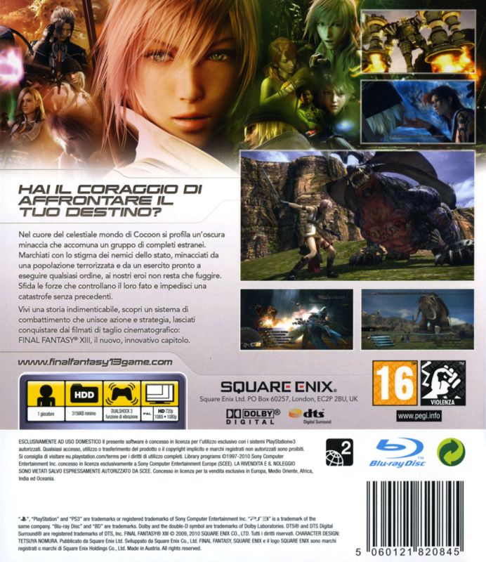 Final Fantasy XIII cover or packaging material - MobyGames