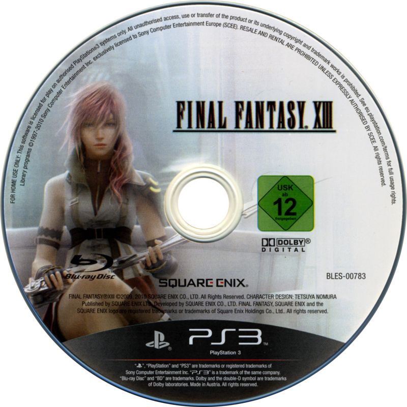 Final Fantasy XIII cover or packaging material - MobyGames