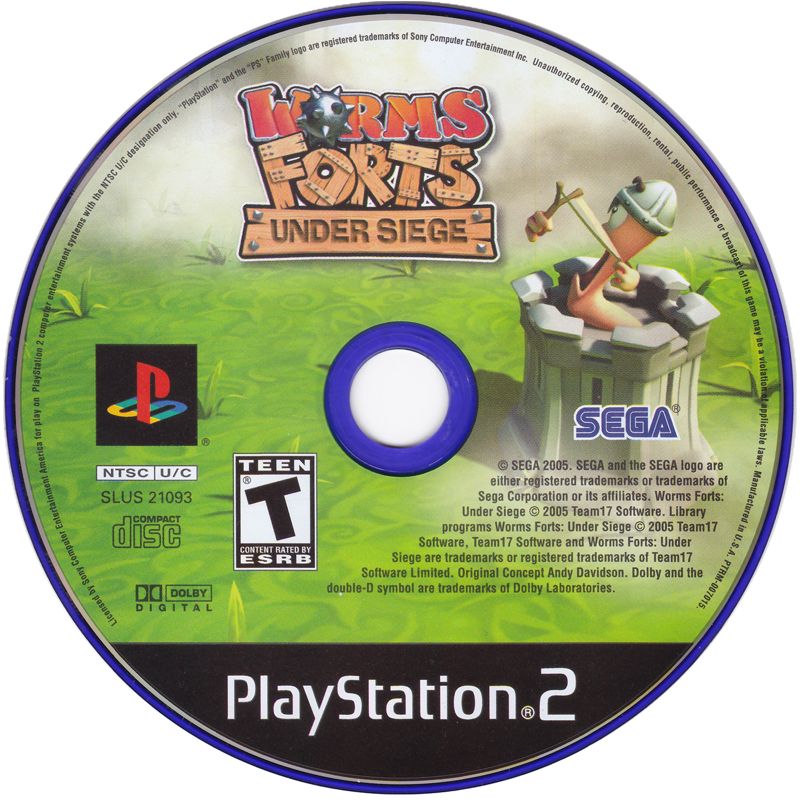 Worms Forts: Under Siege cover or packaging material - MobyGames