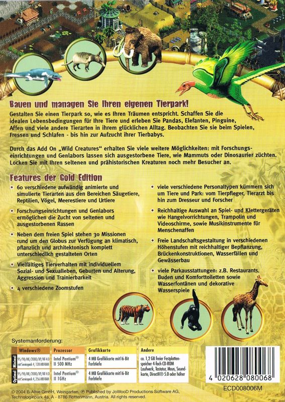 Wildlife Park: Gold Edition cover or packaging material - MobyGames