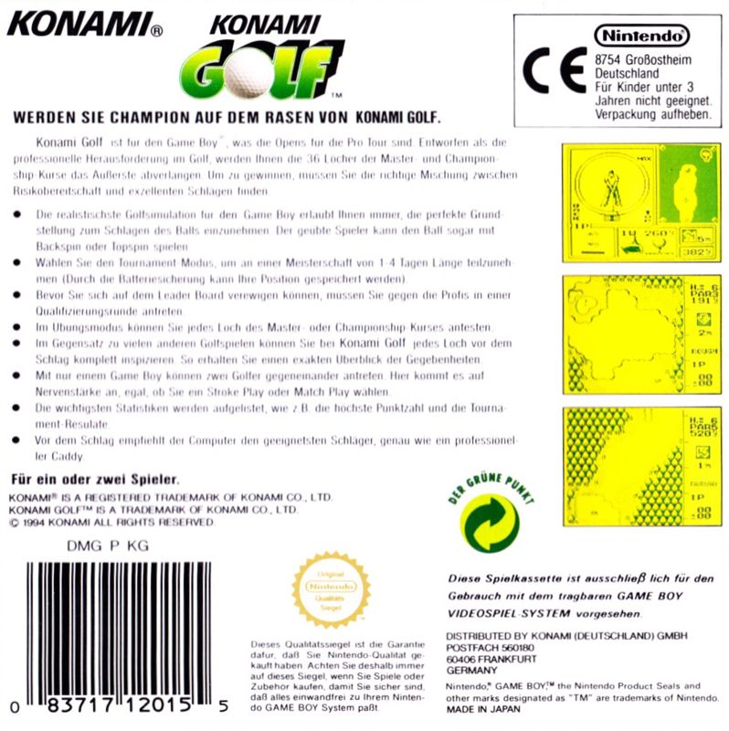 Ultra Golf cover or packaging material - MobyGames