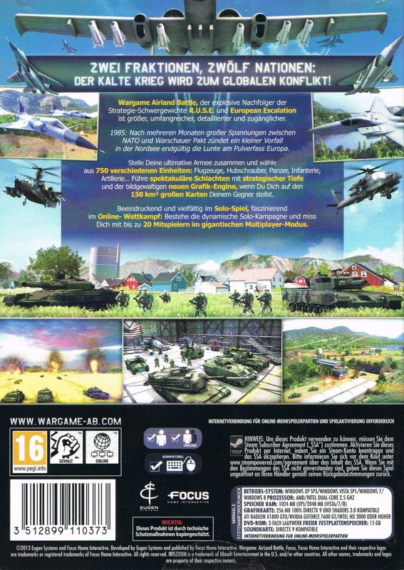Wargame: AirLand Battle cover or packaging material - MobyGames