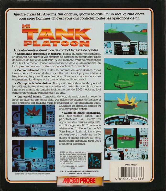 M1 Tank Platoon cover or packaging material - MobyGames