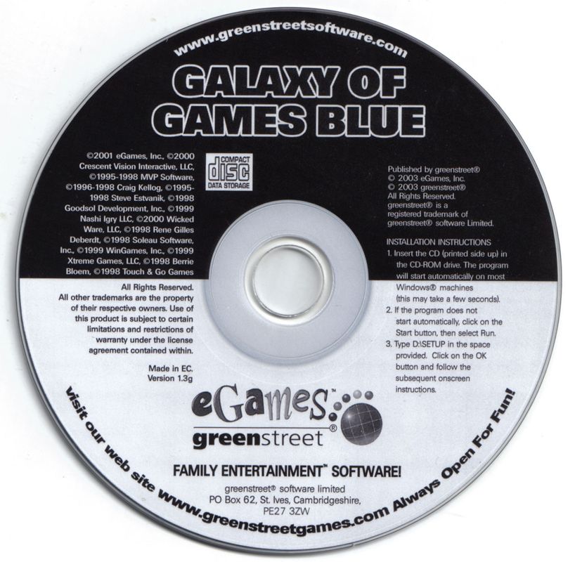 Galaxy of Games: Blue Edition cover or packaging material - MobyGames