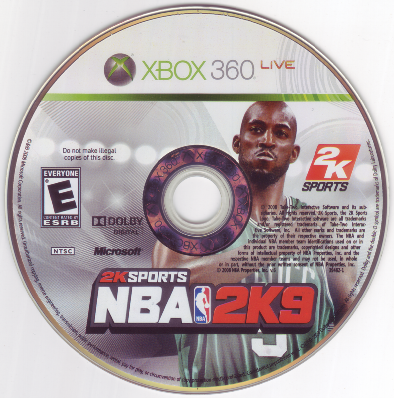 NBA 2K9 cover or packaging material - MobyGames