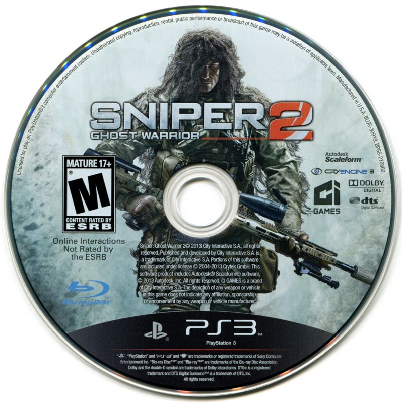 Sniper: Ghost Warrior 2 cover or packaging material - MobyGames