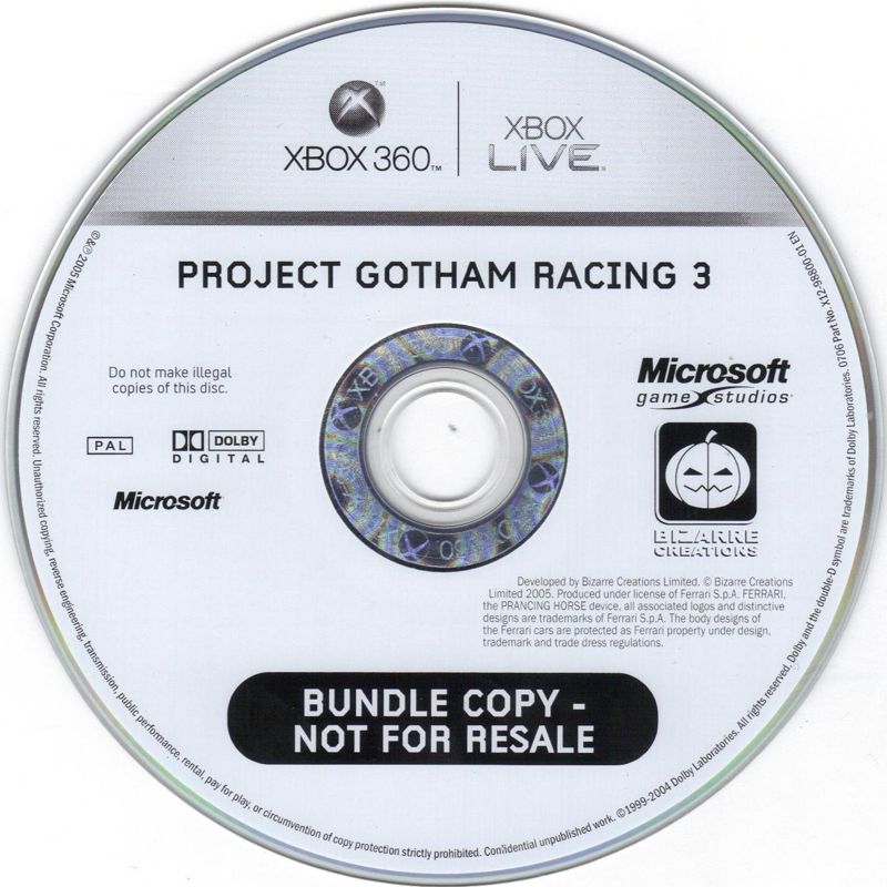 Project Gotham Racing 3 cover or packaging material - MobyGames