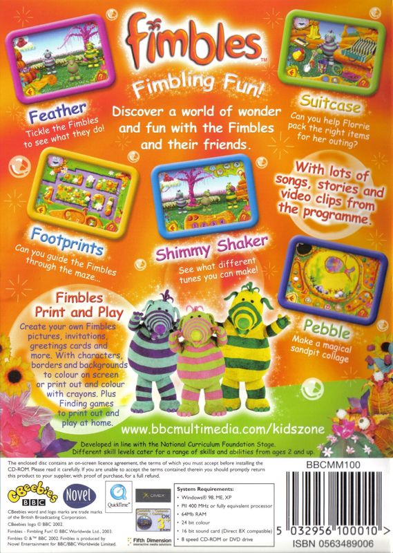 Fimbles: Fimbling Fun! cover or packaging material - MobyGames