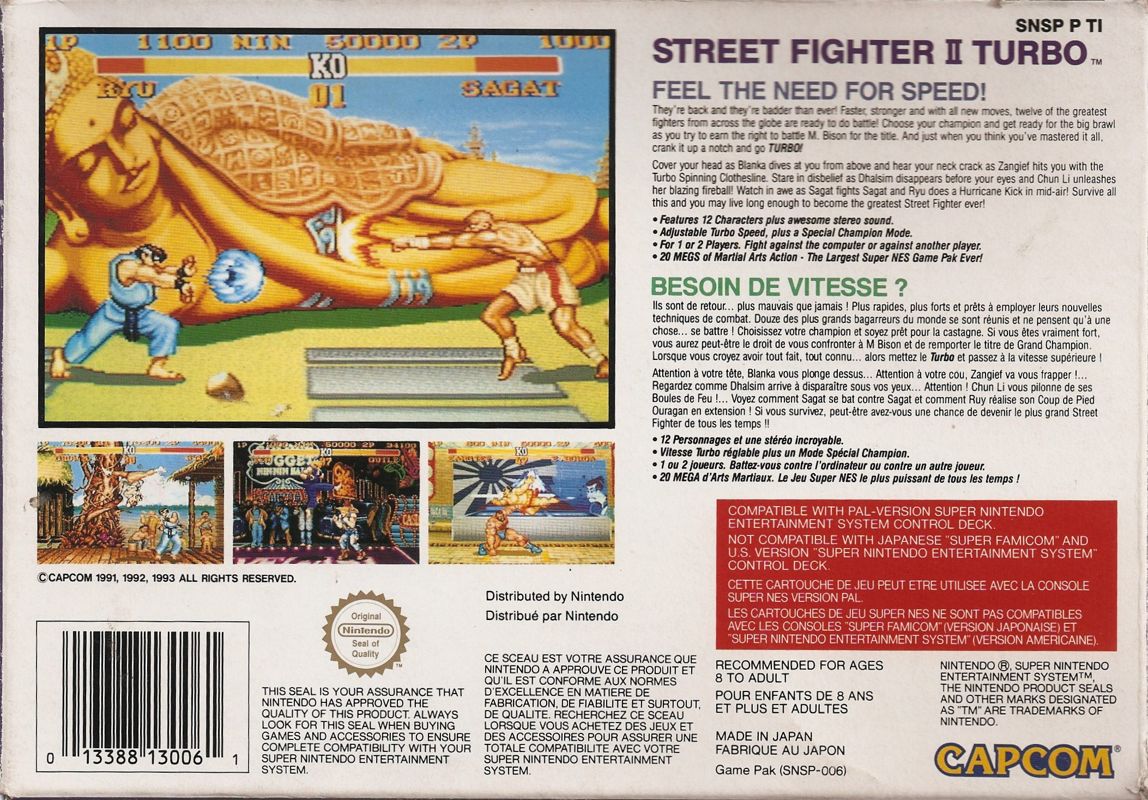 Street Fighter II Turbo cover or packaging material - MobyGames