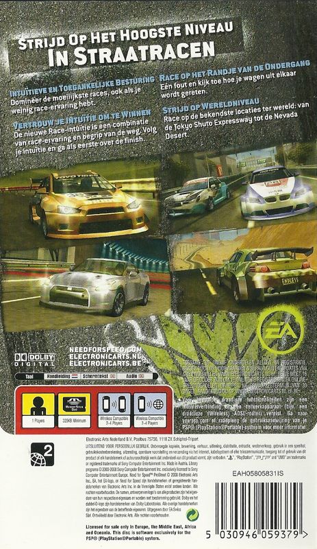 Need for Speed: ProStreet cover or packaging material - MobyGames