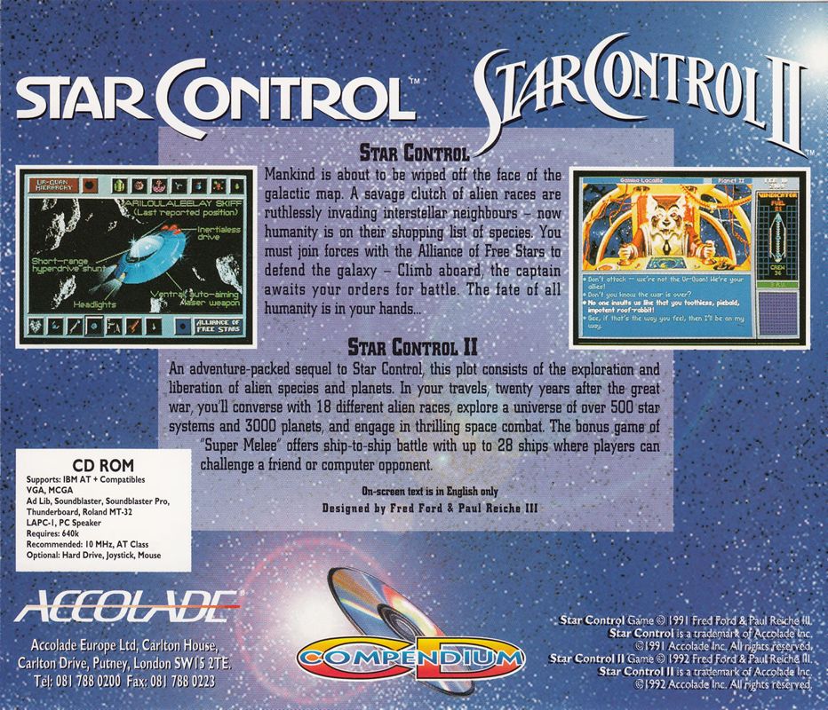 Star Control Collection cover or packaging material - MobyGames