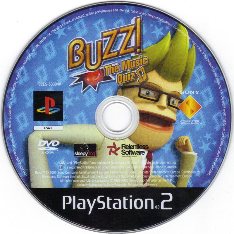 Buzz! The Music Quiz cover or packaging material - MobyGames