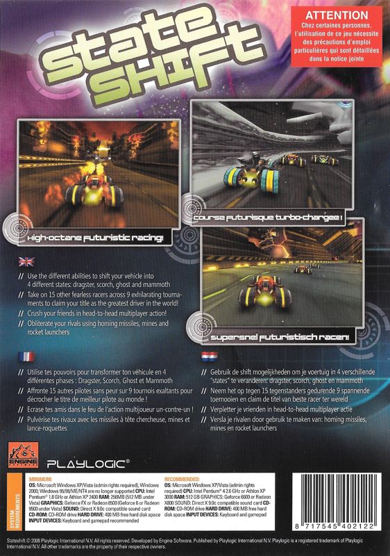 StateShift cover or packaging material - MobyGames