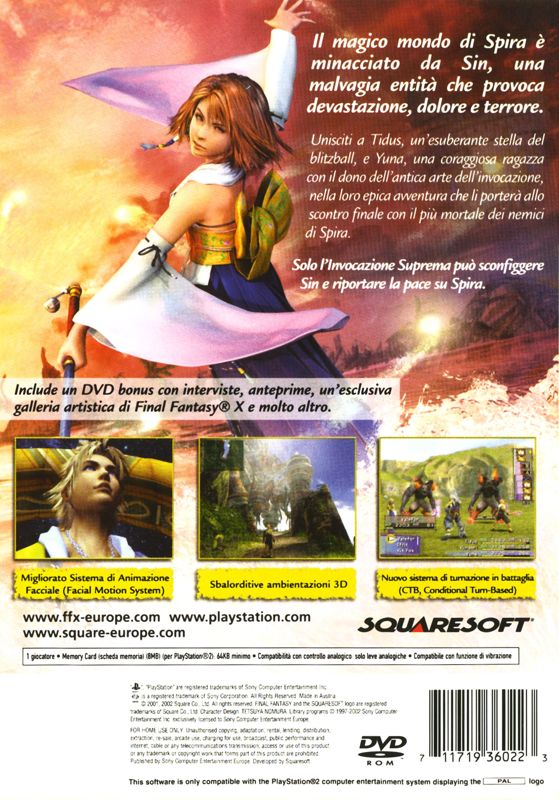 Final Fantasy X cover or packaging material - MobyGames