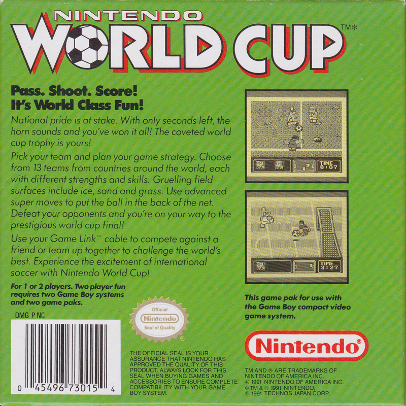 Nintendo World Cup cover or packaging material - MobyGames