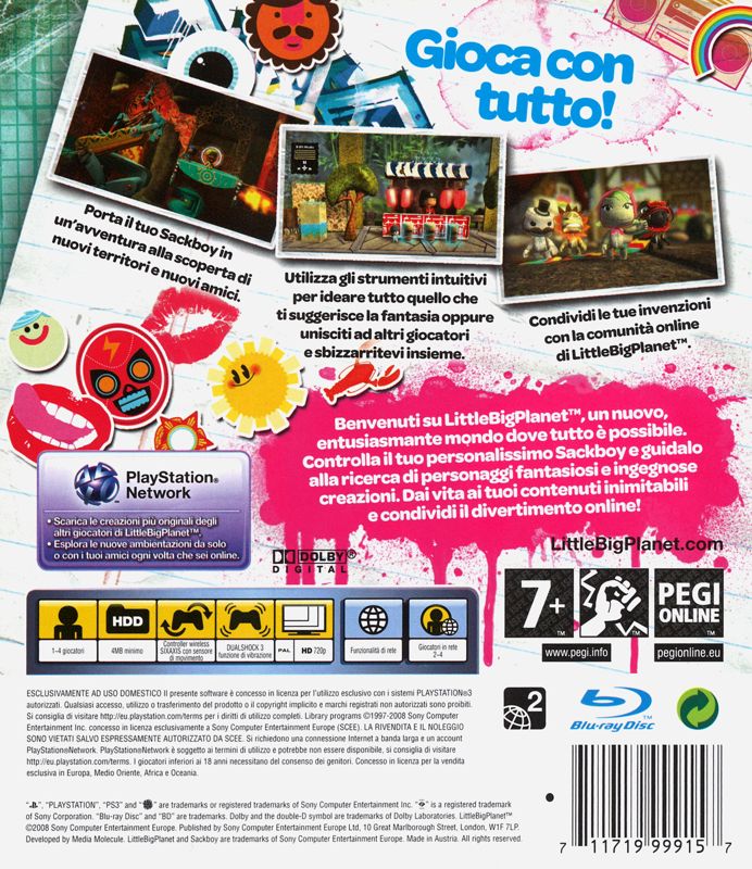 LittleBigPlanet cover or packaging material - MobyGames
