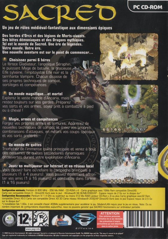 Sacred cover or packaging material - MobyGames