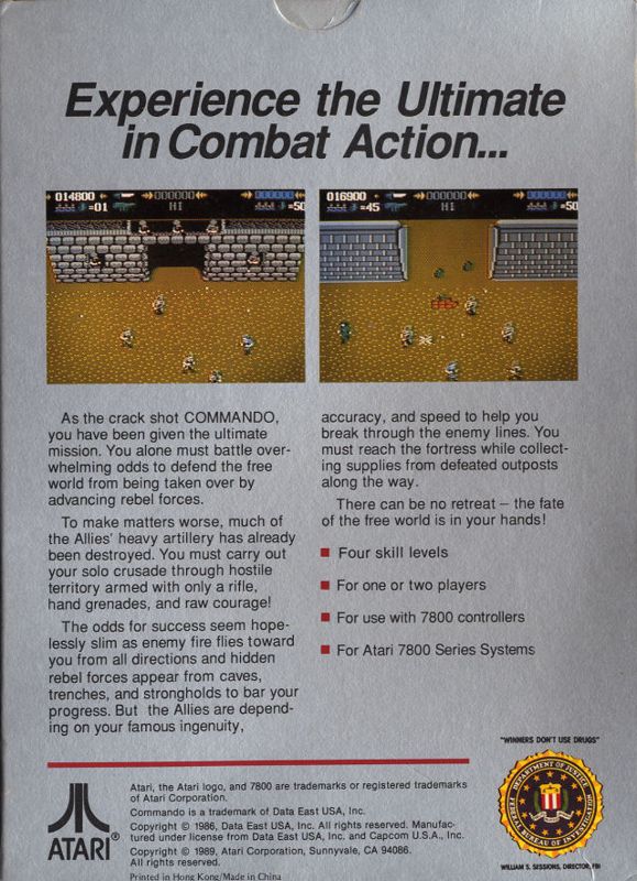 Commando cover or packaging material - MobyGames