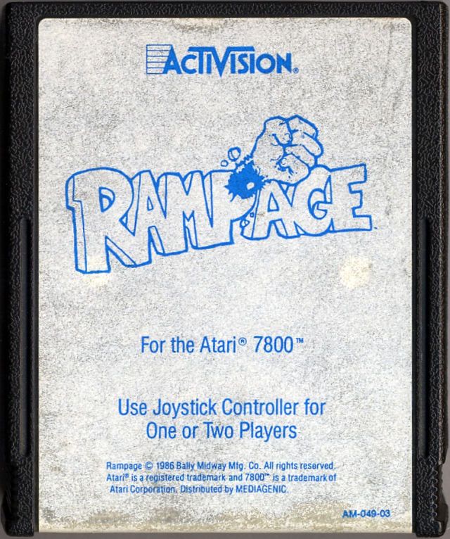 Rampage cover or packaging material - MobyGames