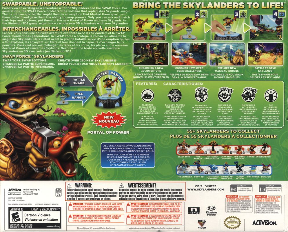 Skylanders: Swap Force cover or packaging material - MobyGames