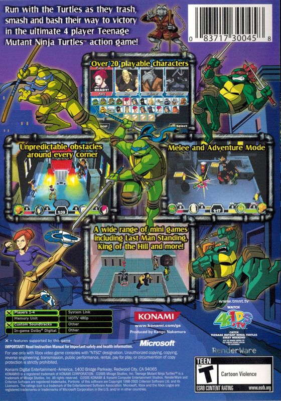 TMNT: Mutant Melee cover or packaging material - MobyGames