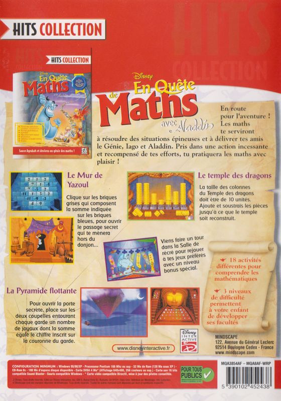 Disney's Math Quest with Aladdin cover or packaging material - MobyGames
