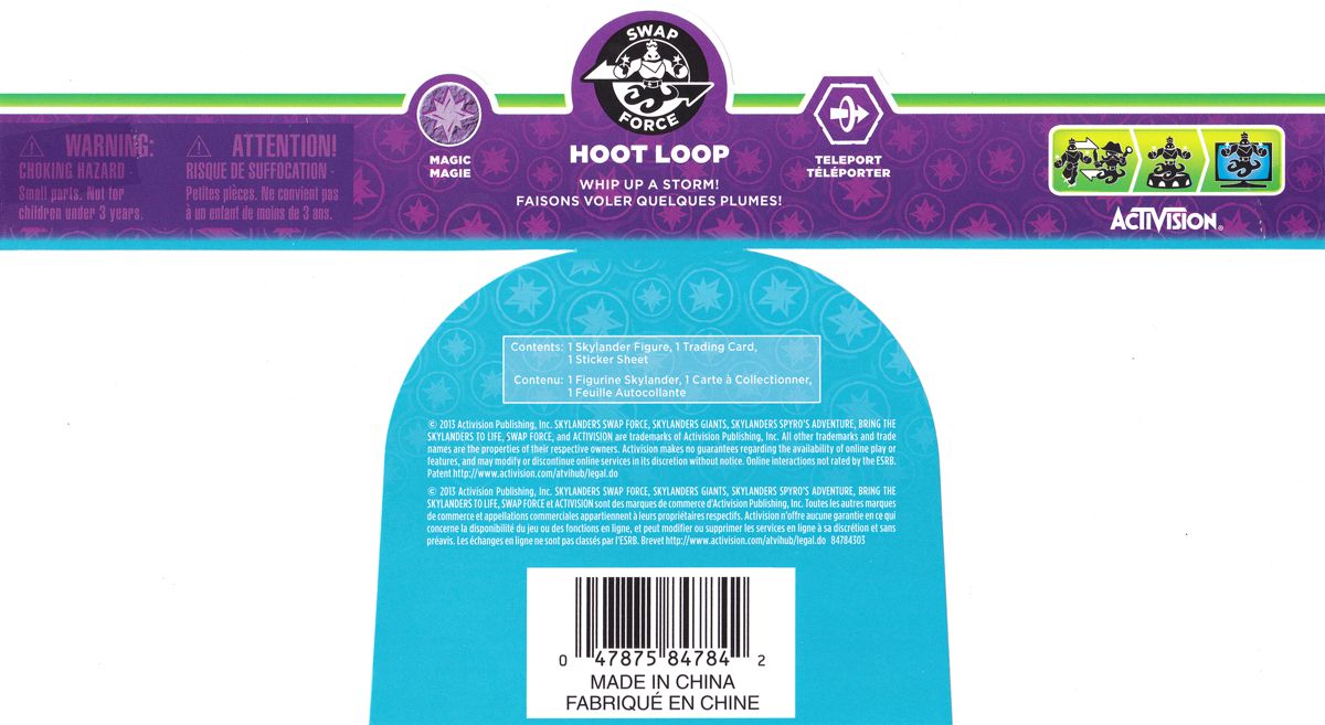 Skylanders: Swap Force - Hoot Loop cover or packaging material - MobyGames