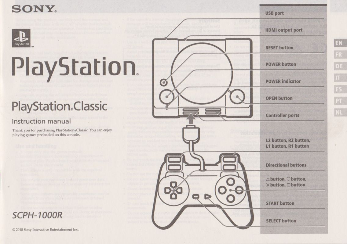 Sony PlayStation Classic cover or packaging material - MobyGames