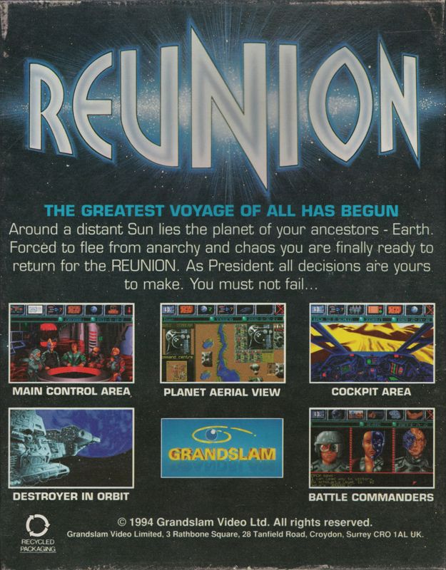 Reunion cover or packaging material - MobyGames
