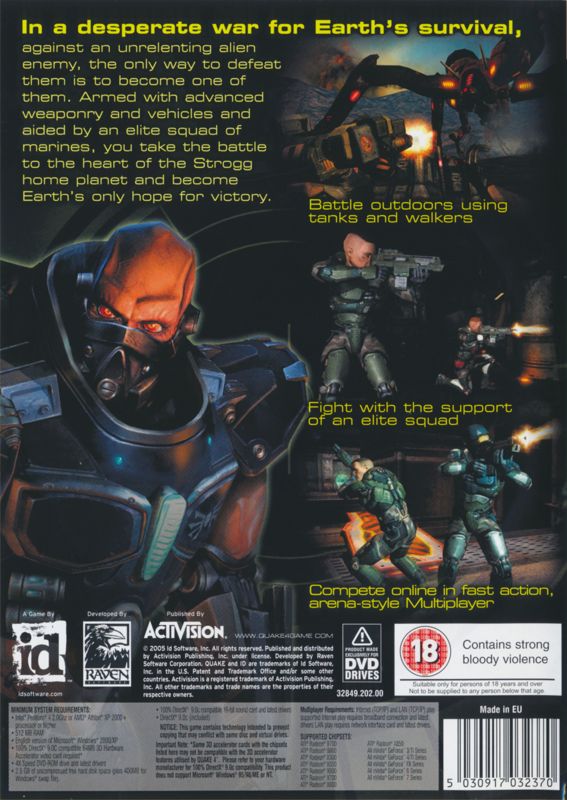 Quake 4 cover or packaging material - MobyGames