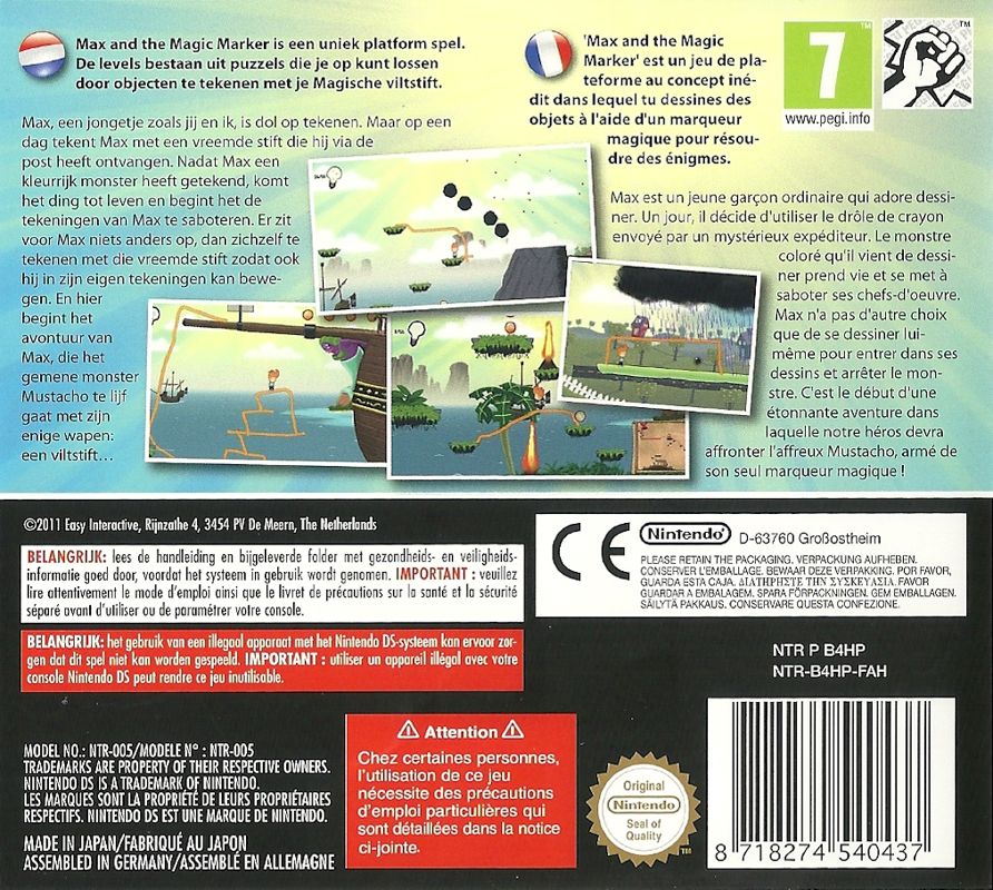 Max & the Magic Marker cover or packaging material - MobyGames