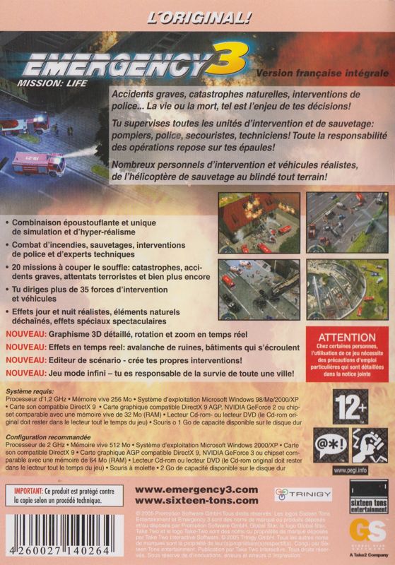 Emergency 3 cover or packaging material - MobyGames
