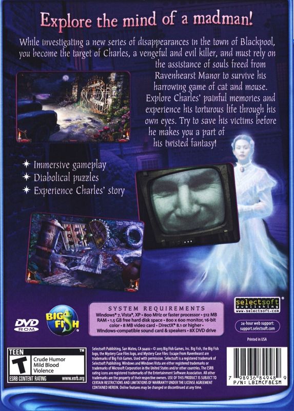 Mystery Case Files: Escape from Ravenhearst cover or packaging material ...