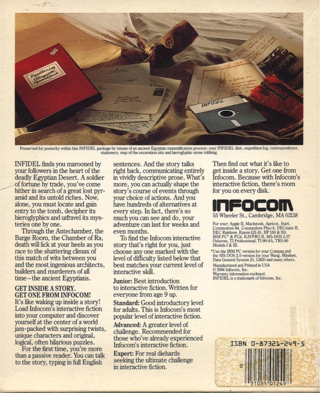 Infidel cover or packaging material - MobyGames