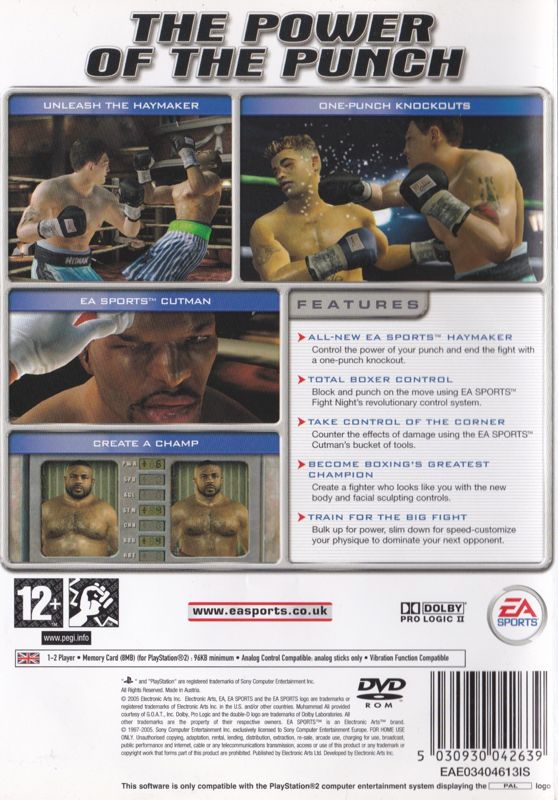 Fight Night Round 2 cover or packaging material - MobyGames