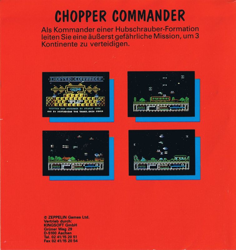 Chopper Commander cover or packaging material - MobyGames