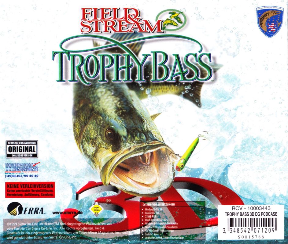Field & Stream: Trophy Bass 3D cover or packaging material - MobyGames