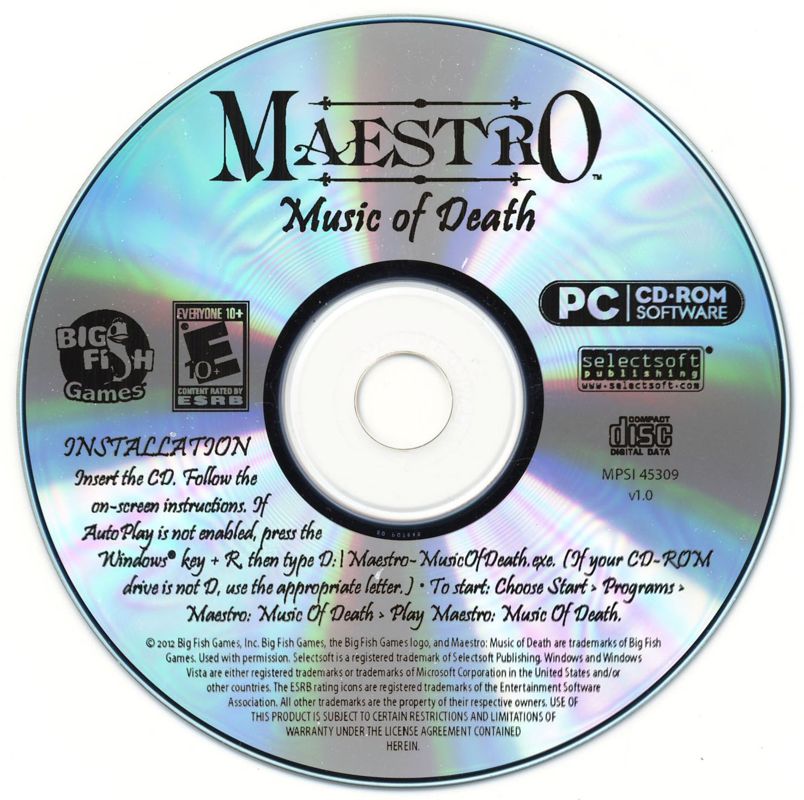 Maestro: Music of Death cover or packaging material - MobyGames