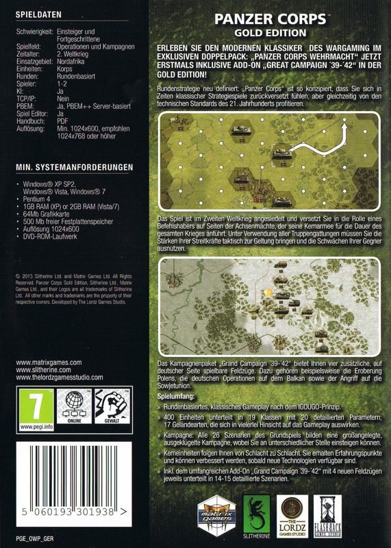 Panzer Corps: Gold Edition cover or packaging material - MobyGames