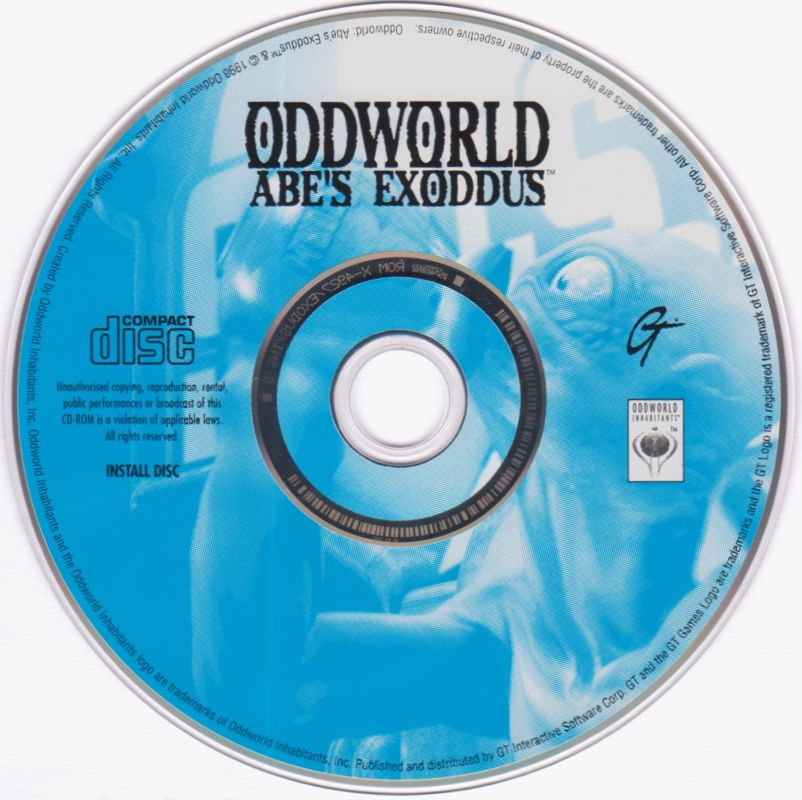 Oddworld: Abe's Exoddus cover or packaging material - MobyGames