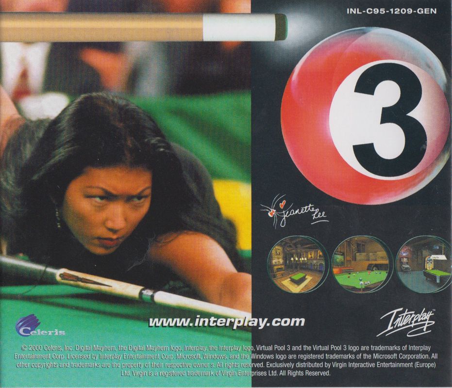 Virtual Pool 3 cover or packaging material - MobyGames